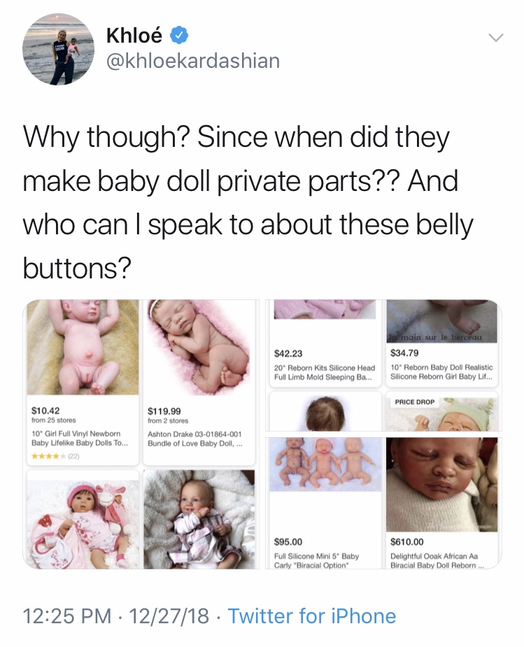 Khloe Kardashian Looking For Biracial Baby Doll for Daughter ...
