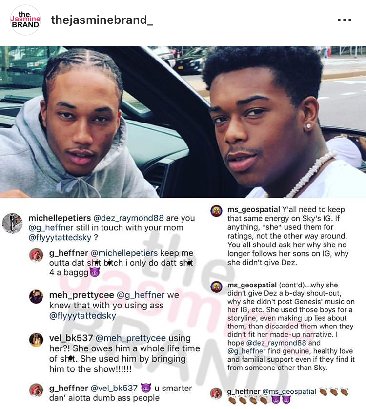 "Black Ink Crew's" Sky's Son Genesis Alludes To Him Only Appearing On ...