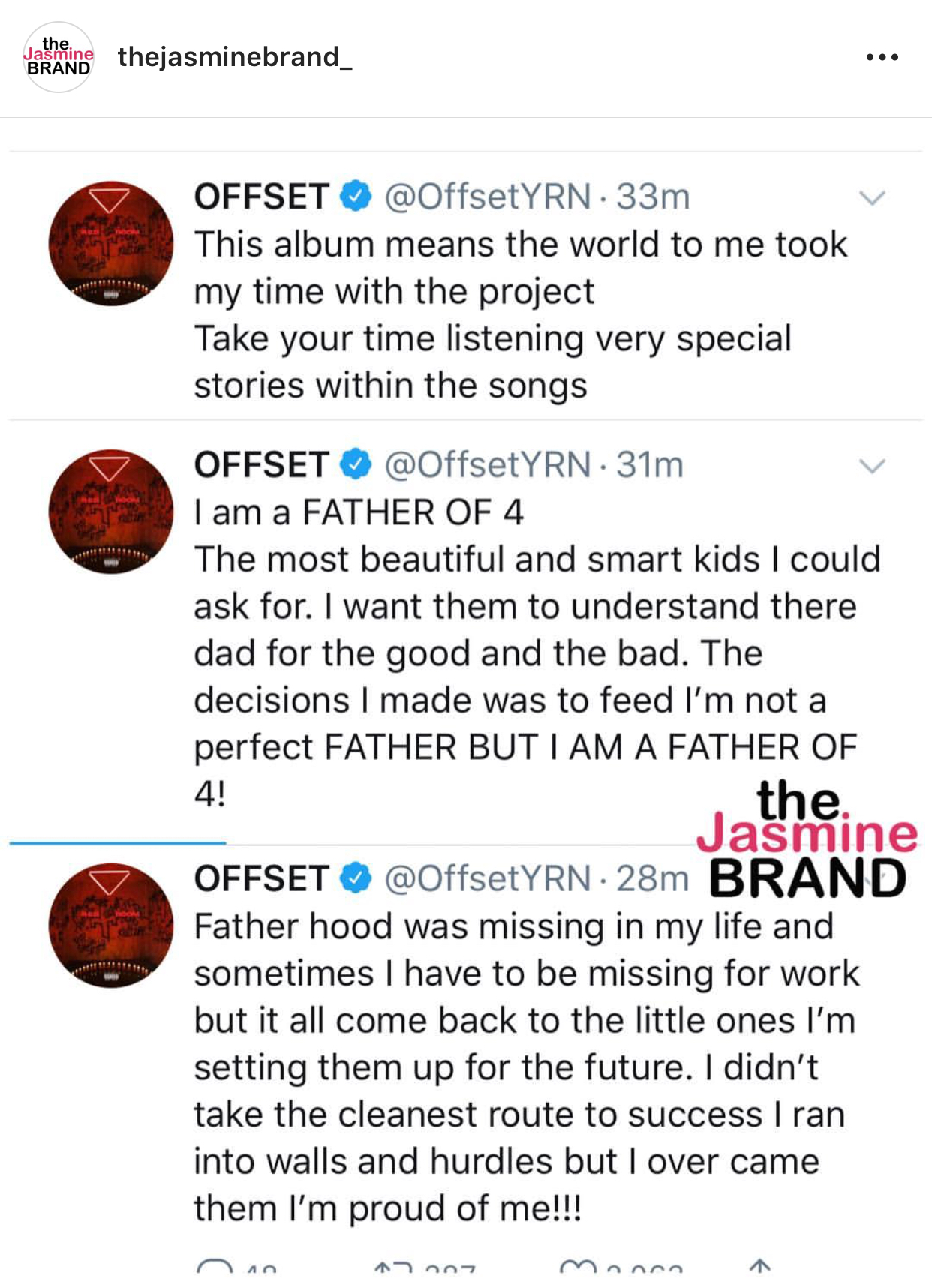 Offset Announces Album Title, Explains Title – Fatherhood Was Missing ...