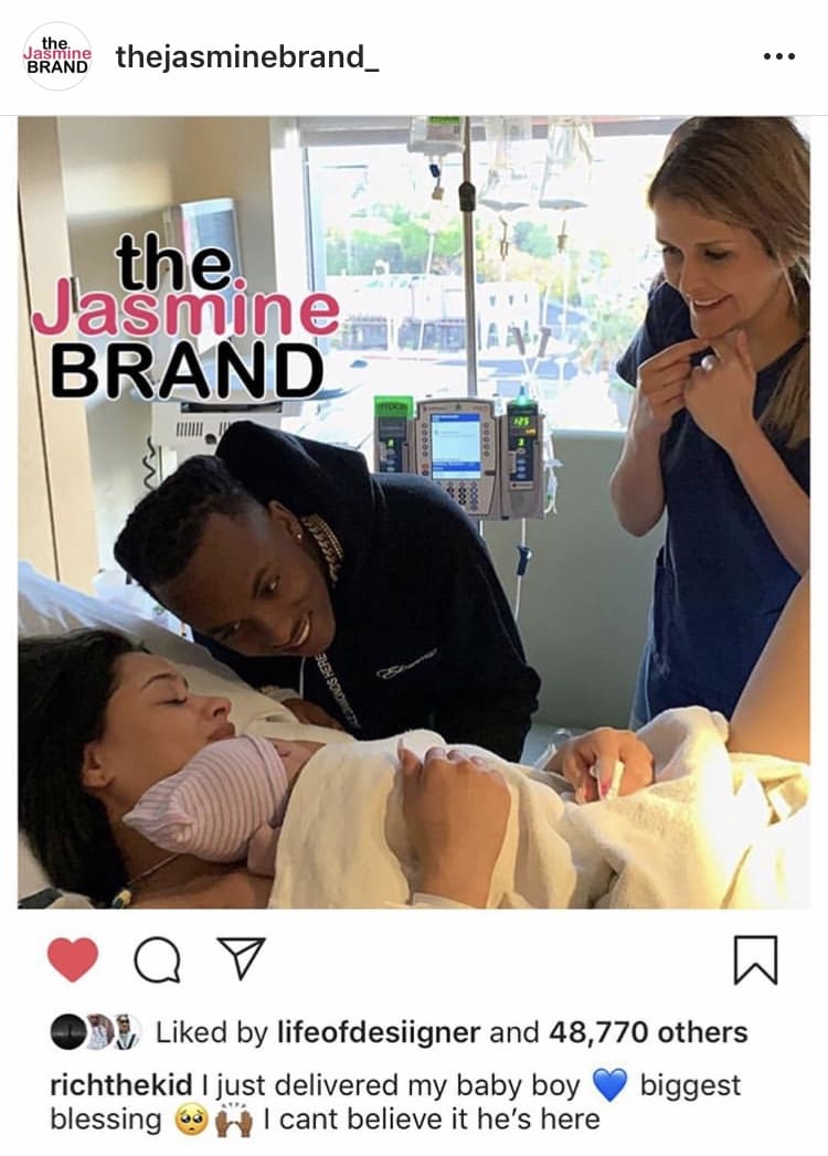 Rich The Kid Shares 1st Photo Of Newborn Son W/ Tori Brixx ...