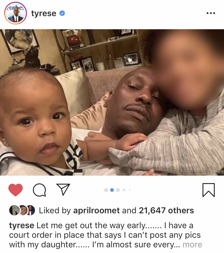 Tyrese Blurs Daughter's Face While Sharing Sweet Birthday Message: The ...