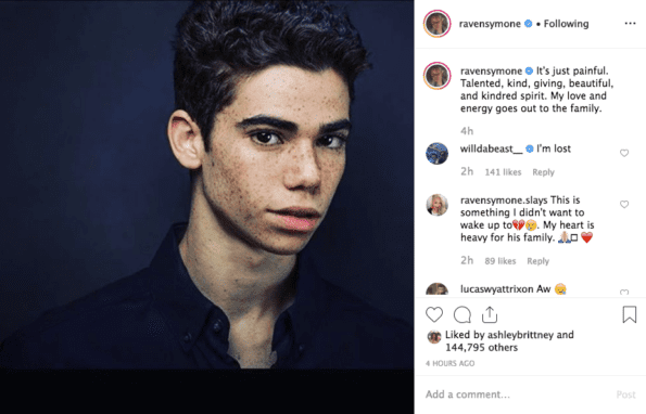 Condolences: Disney Actor Cameron Boyce Dies At 20 - theJasmineBRAND