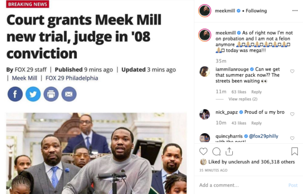 Meek Mill’s Conviction Thrown Out, Granted New Trial - theJasmineBRAND