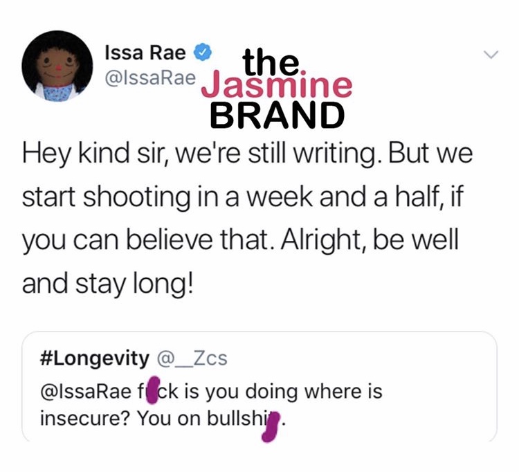 Issa Rae Responds After Being Cursed Out by "Insecure" Fan for Taking ...