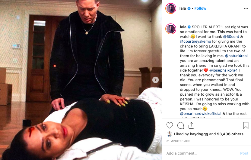 SPOILER ALERT: LaLa Mourns Death Of "Power" Character LaKeisha Grant ...