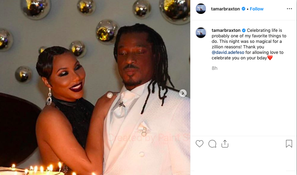 Tamar Braxton Throws Boyfriend David Adefeso Lavish 50th Birthday ...