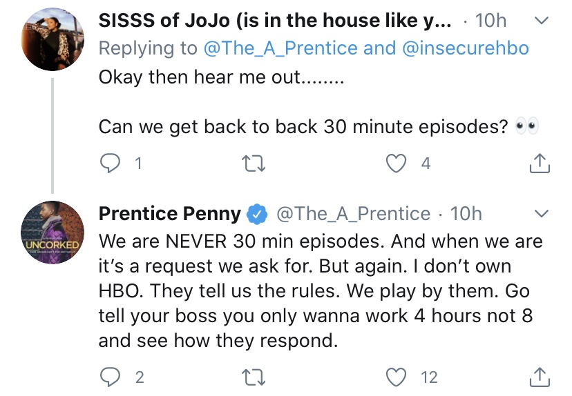 Insecure's Issa Rae & Prentice Penny Respond To Fans Asking For Longer ...