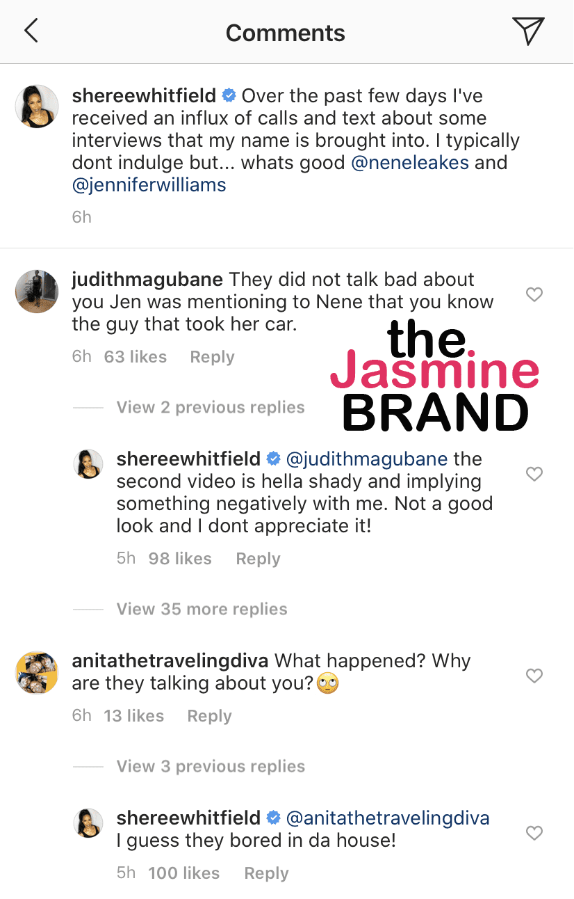 Sheree Whitfield Responds To Jennifer Williams' Claims That She Knows ...