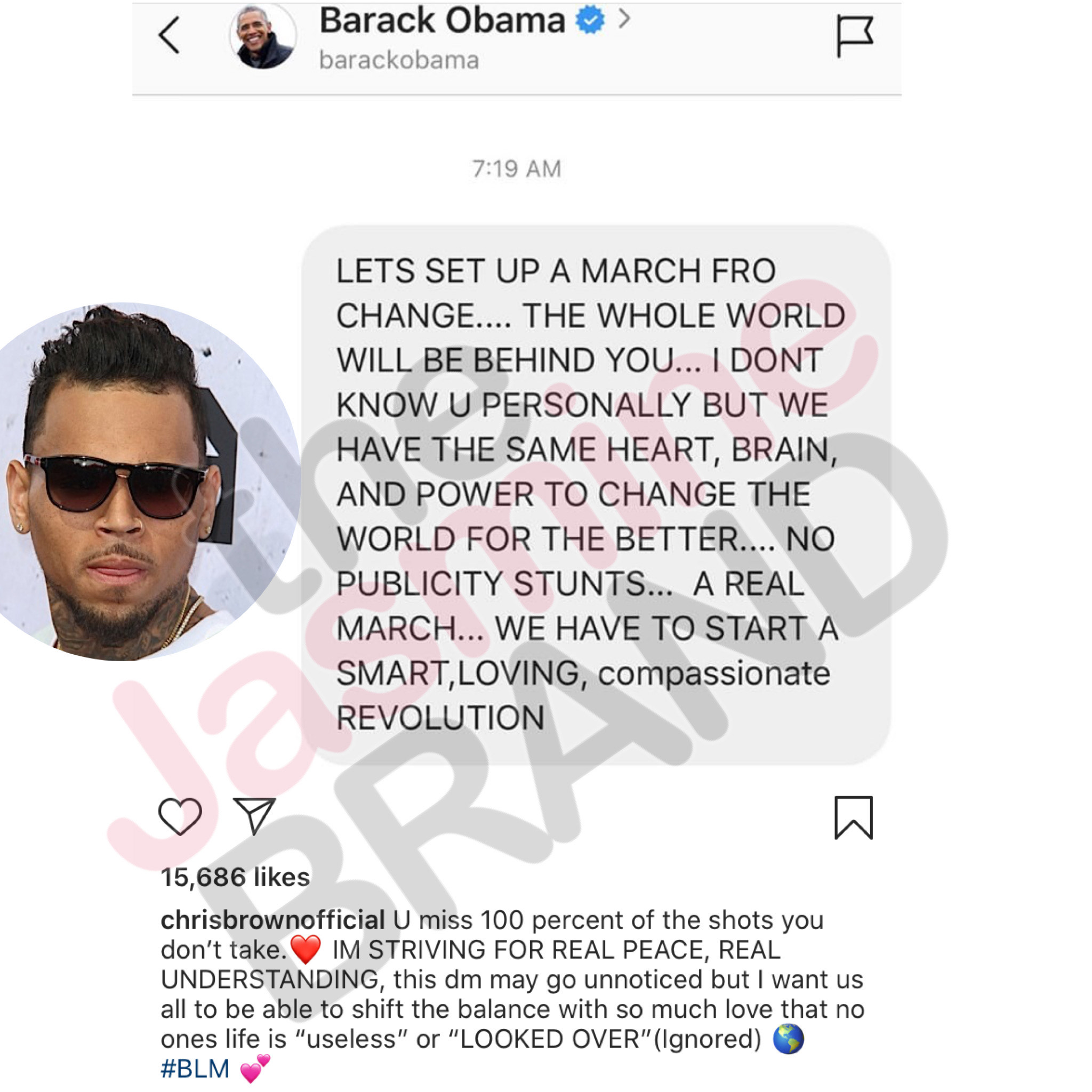 Chris Brown DMs Barack Obama: Let's Set Up A March! We Have To Start A ...