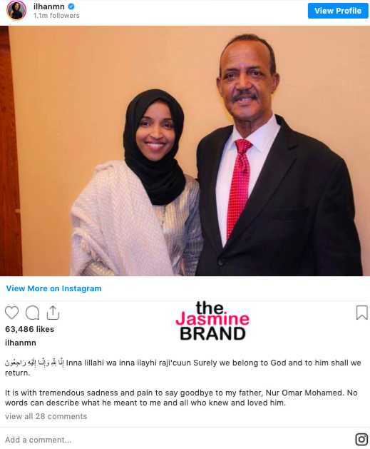 Rep. Ilhan Omar's Father Dies Of COVID-19 Complications - theJasmineBRAND