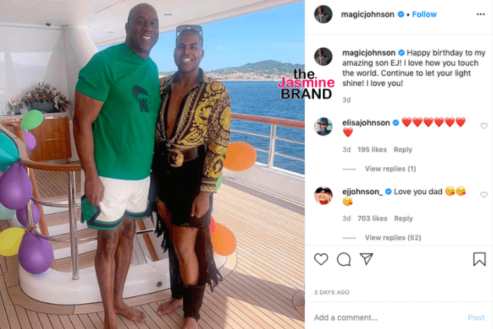 Magic Johnson Celebrates Son E.J. Johnson's 28th Birthday: Continue To ...