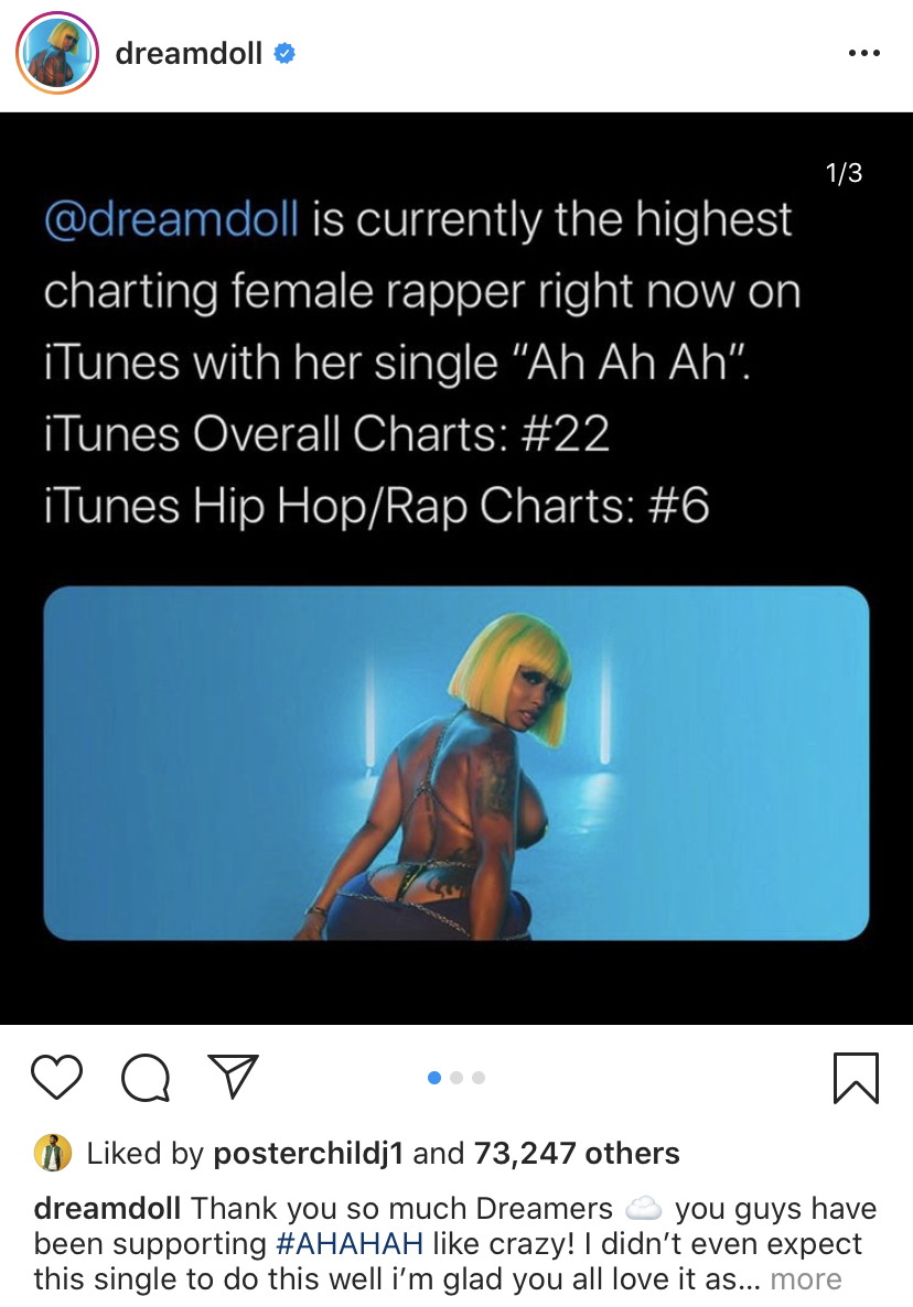 DreamDoll Is Currently The Highest Charted Female Rapper: I Didn't ...