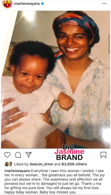 Marlon Wayans Pens Message to Late Mother: You Will Always Be My Glue ...