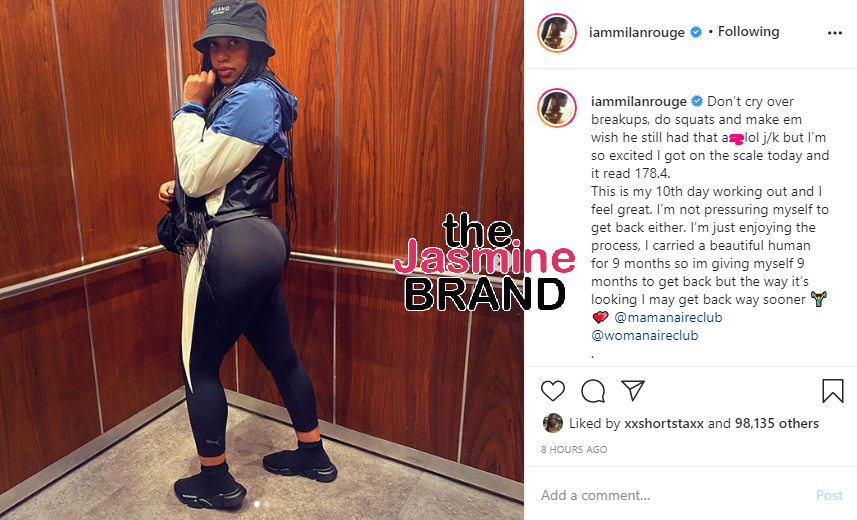 Meek Mill's Ex Milan Harris Is Focusing On Her Post-Baby Body: Don’t ...