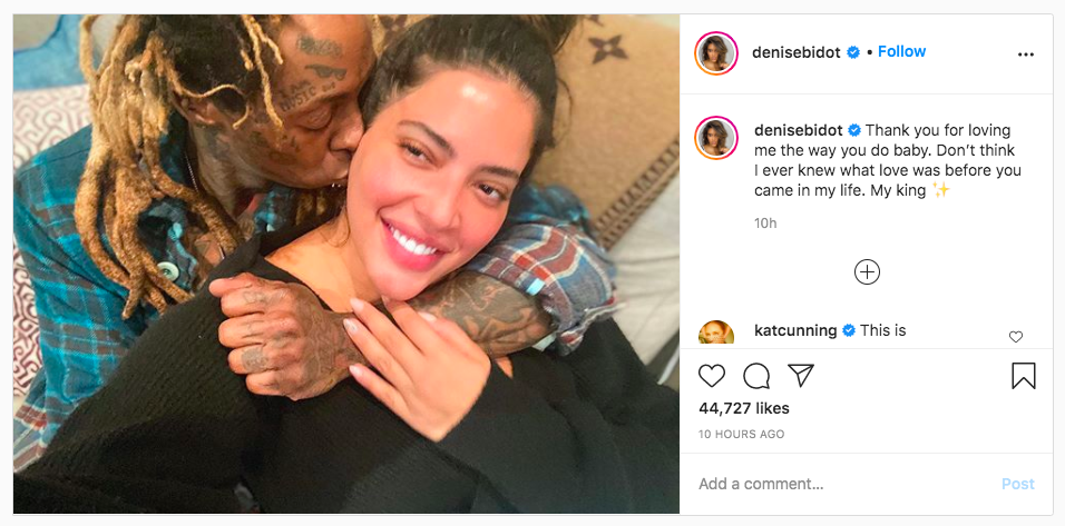 Lil Wayne’s Girlfriend, Denise Bidot, Shows Her Appreciation: Thank You ...