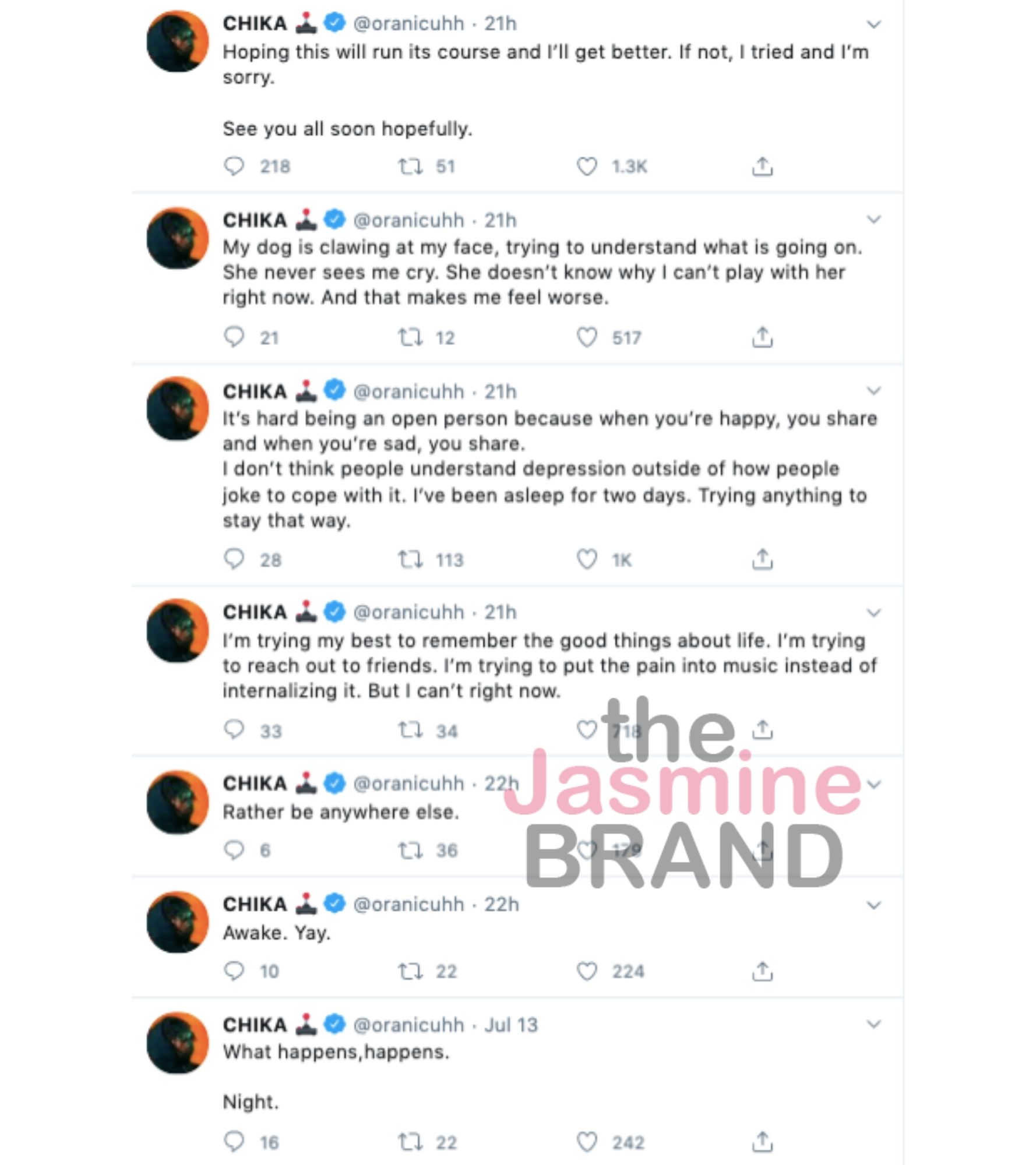 Rapper Chika’s Latest Tweets Concerns Fans As She Writes “I Tend To ...