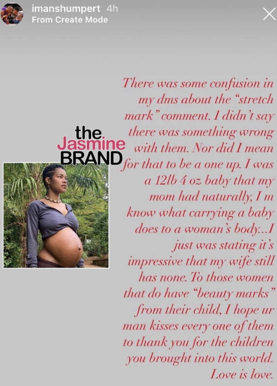 Iman Shumpert Swoons Over Teyana Taylor's Post-Delivery Body 'Not One ...
