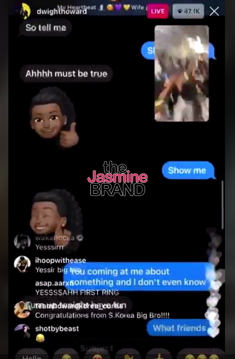 Dwight Howard Accidentally Shares Private Text Messages On IG Live ...