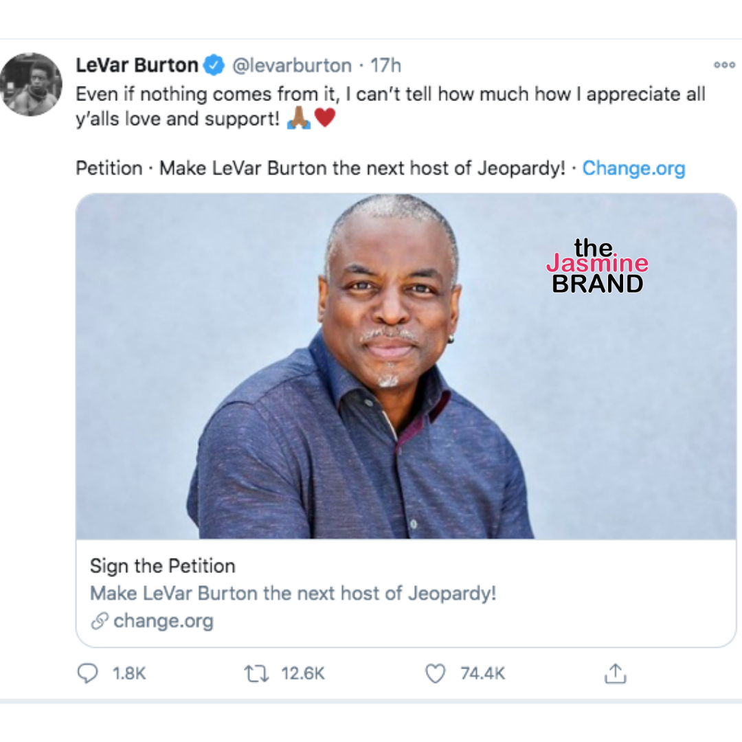 LeVar Burton Responds To Petition For Him To Be The Next Jeopardy! Host ...