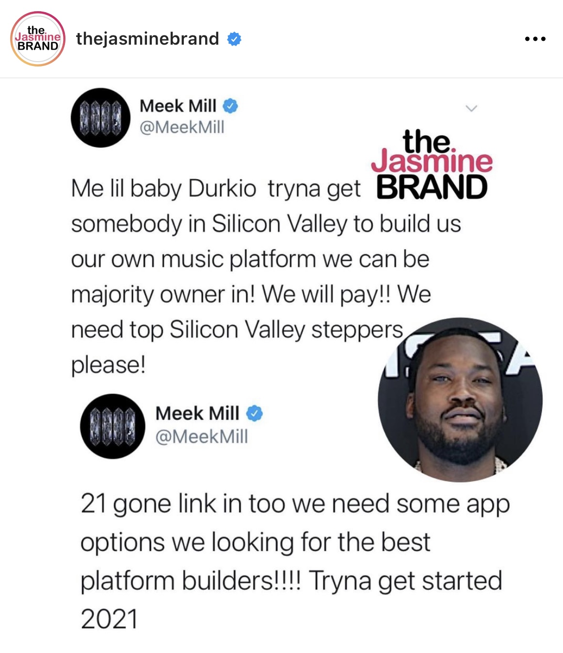 Meek Mill & Other Rappers Want To Create Their Own Music Platform Where ...