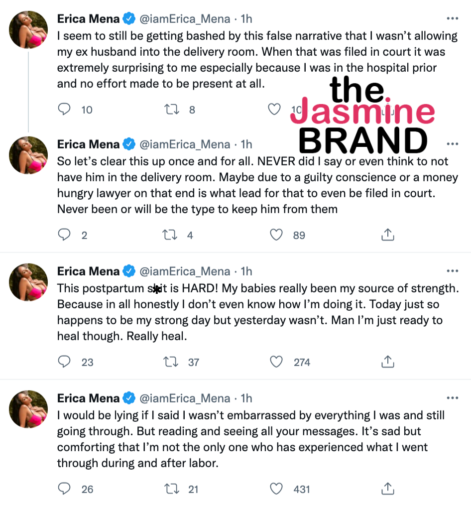 Erica Mena Denies Rumors She Didn't Want Safaree Samuels In The Room ...