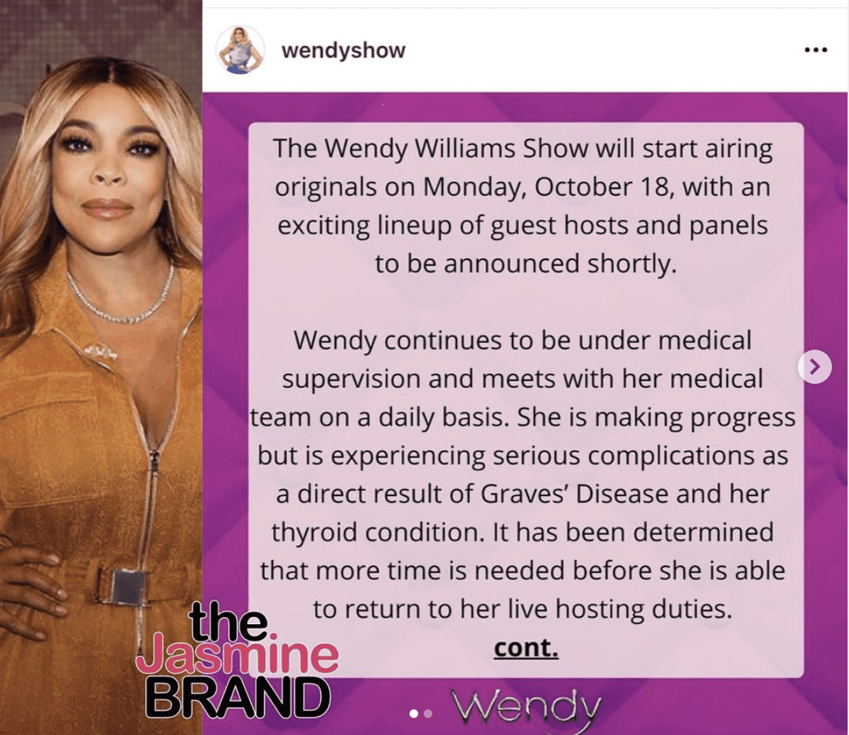 Wendy Williams Allegedly Wasn't Consulted Before Talk Show Booked Guest ...