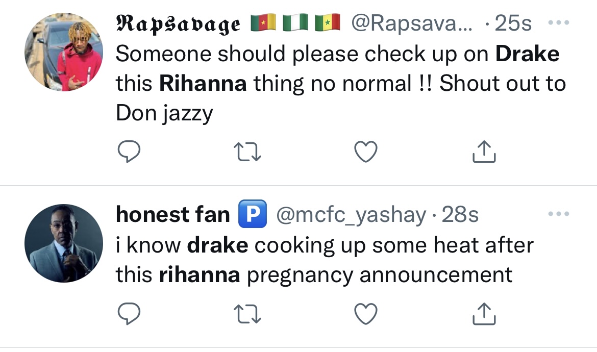 Drake - Social Media Predicts His Reaction To Rihanna’s Pregnancy News ...