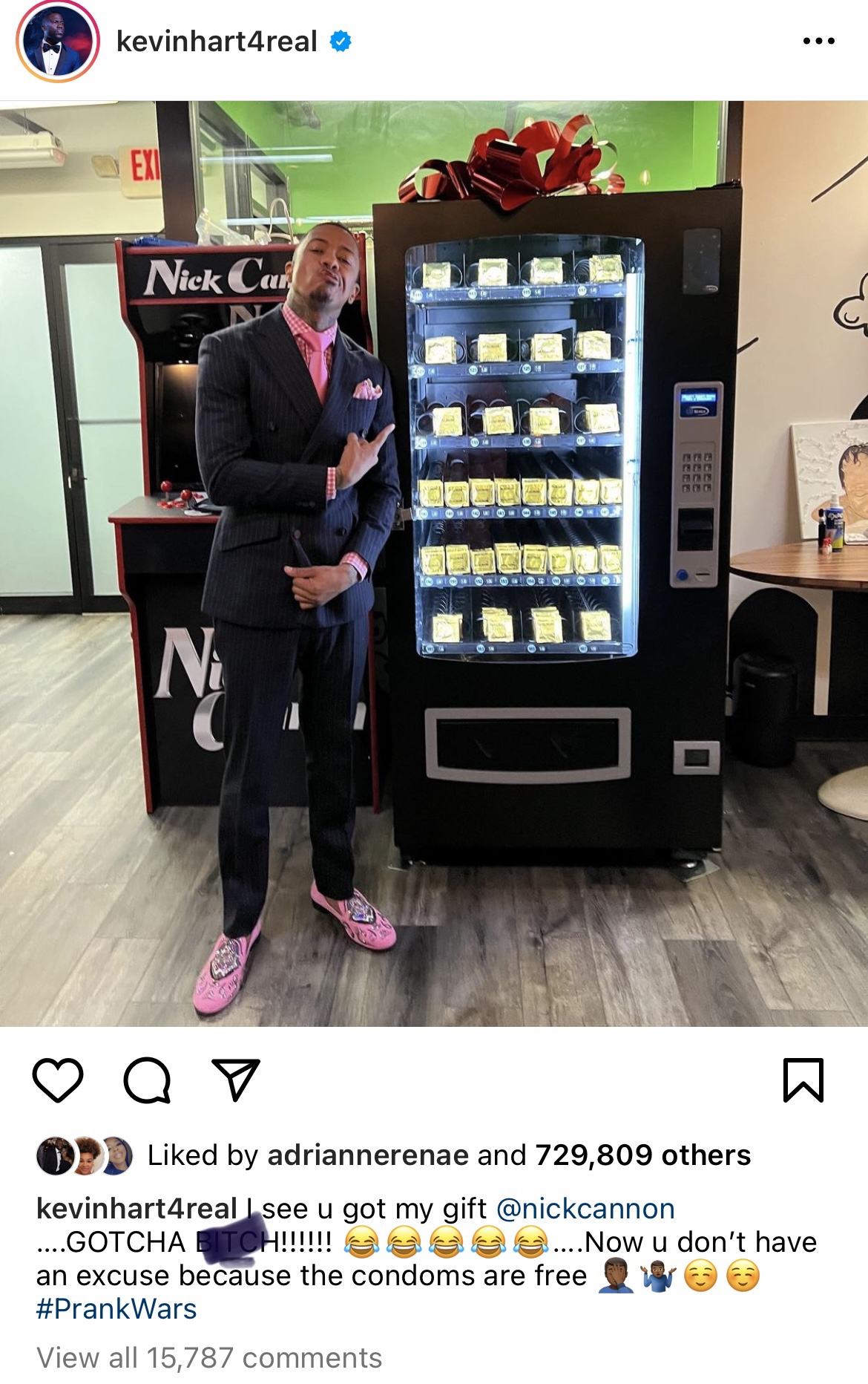 Kevin Hart Sends Nick Cannon A Vending Machine Full Of Condoms As A ...
