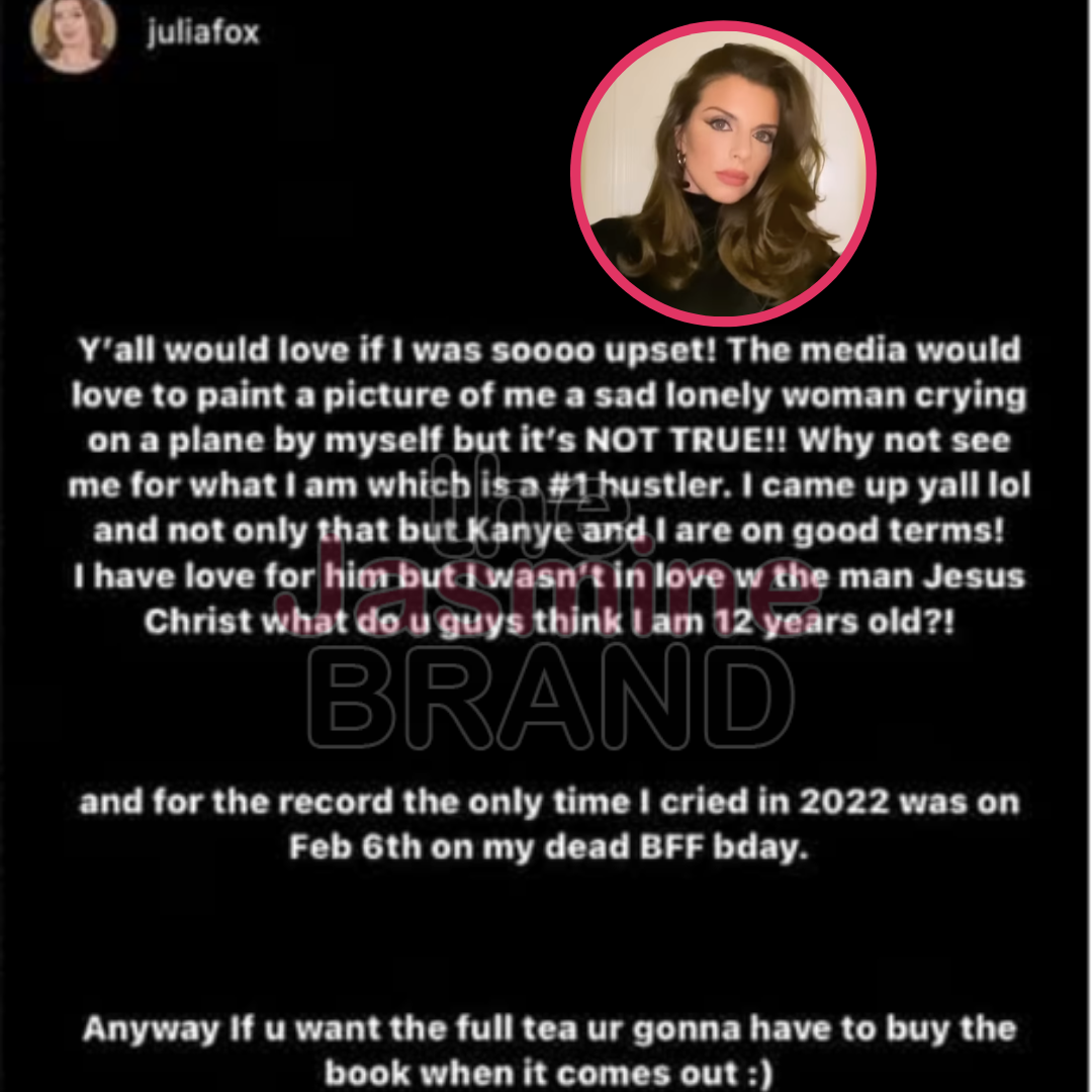 Julia Fox Says Upcoming Book Isn't A Tell-All About Her Ex-Boyfriend ...