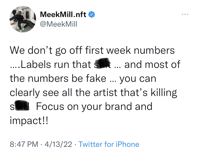 Meek Mill Claims Artists' First-Week Sales Numbers Are Run By Labels ...