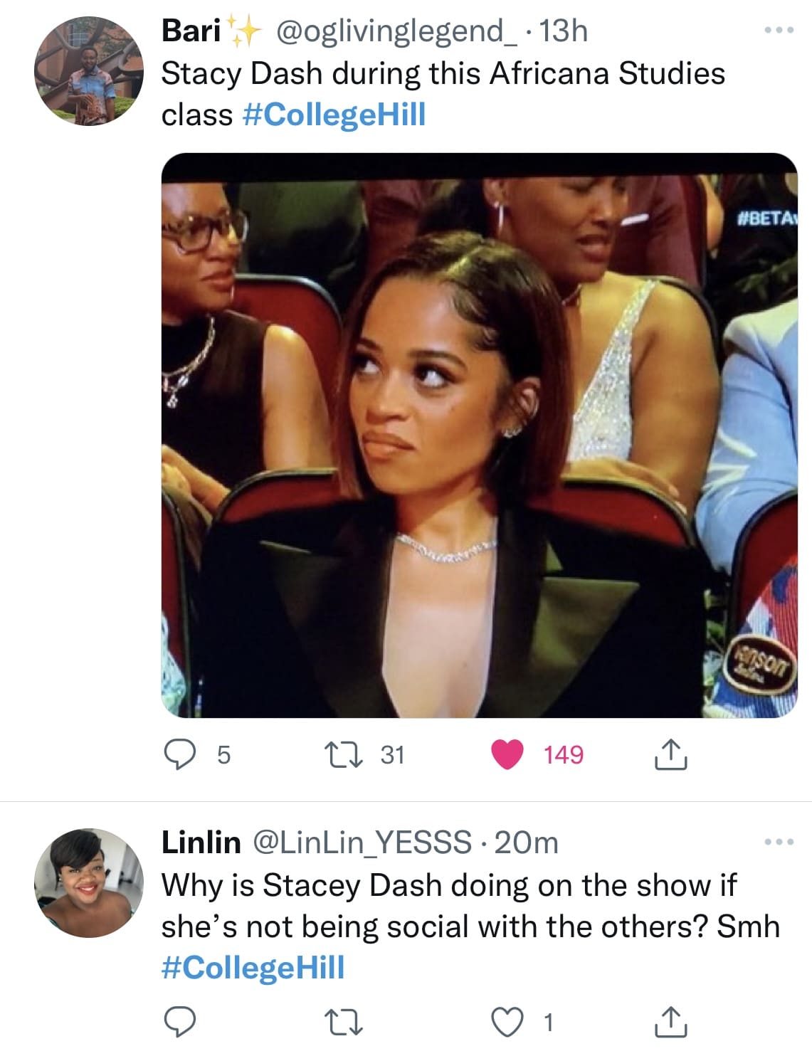 'College Hill' Trends As Viewers React To Stacey Dash Requesting To ...
