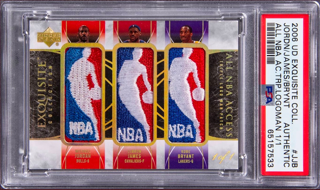 LeBron James, Kobe Bryant & Michael Jordan's Triple Logoman Card Hits ...