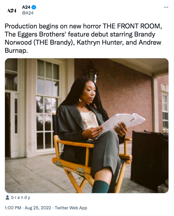 Brandy To Star In Psychological Horror Film ‘The Front Room ...