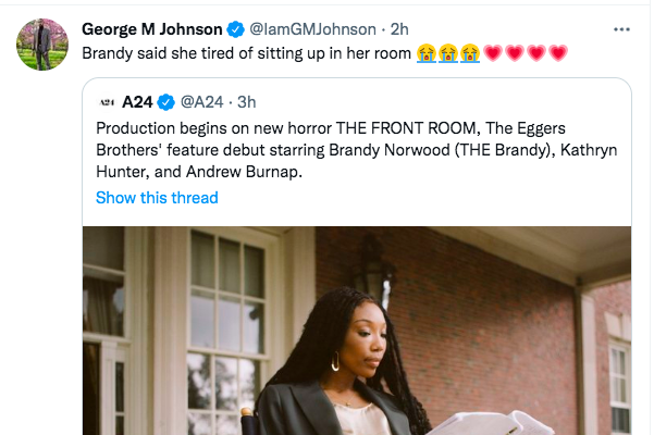 Brandy To Star In Psychological Horror Film ‘The Front Room ...