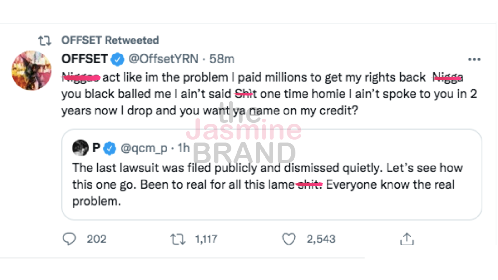Offset Sues Quality Control Amid Migos Breakup Rumors, Rapper Says ...