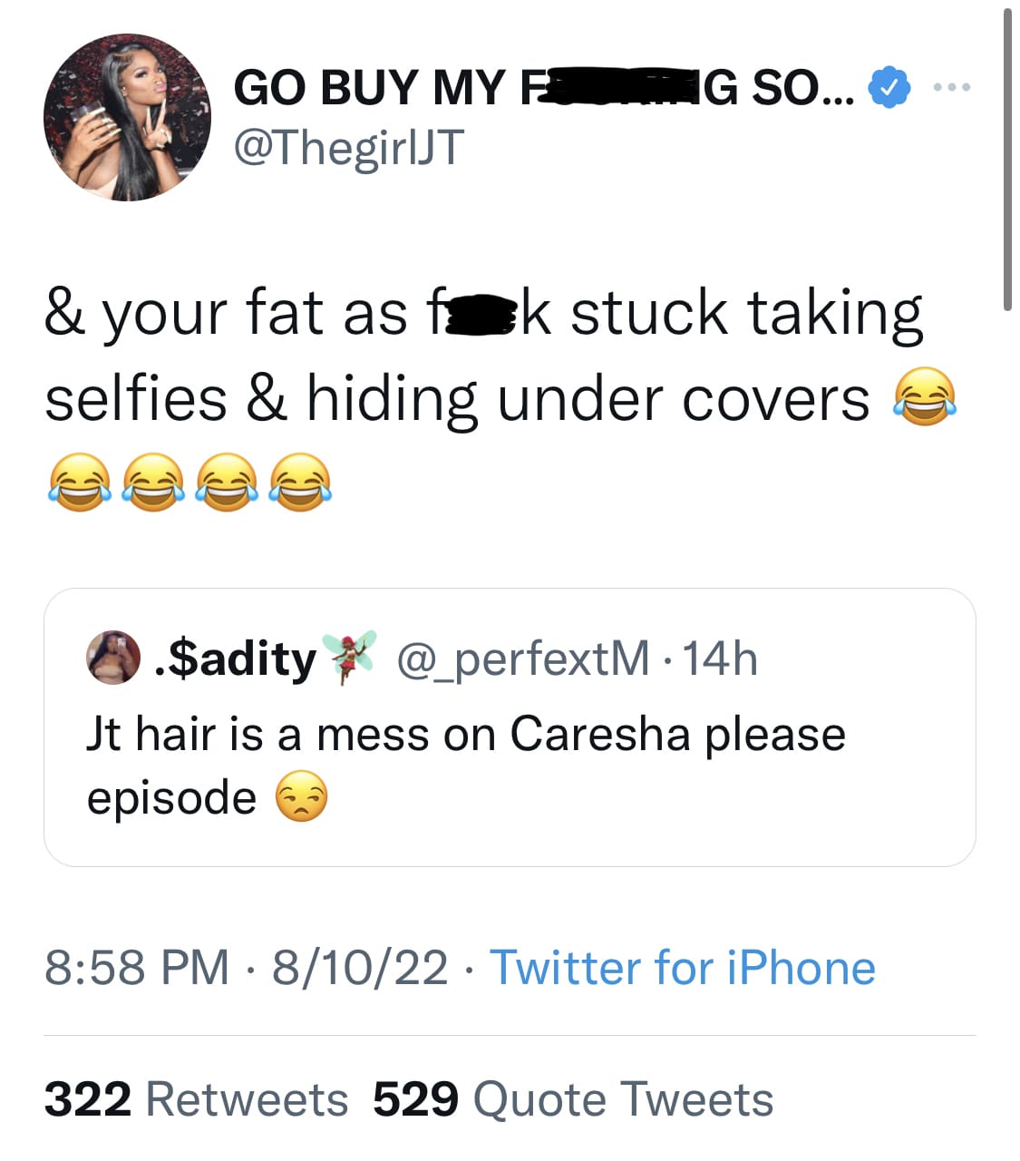 City Girl's JT Slams Twitter User After Receiving Negative Remarks ...