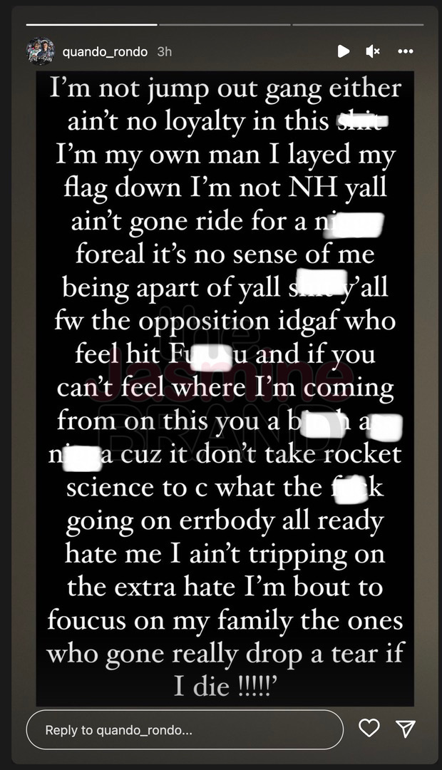 Rapper Quando Rondo Says He's Leaving His Gang After His Close Friend ...