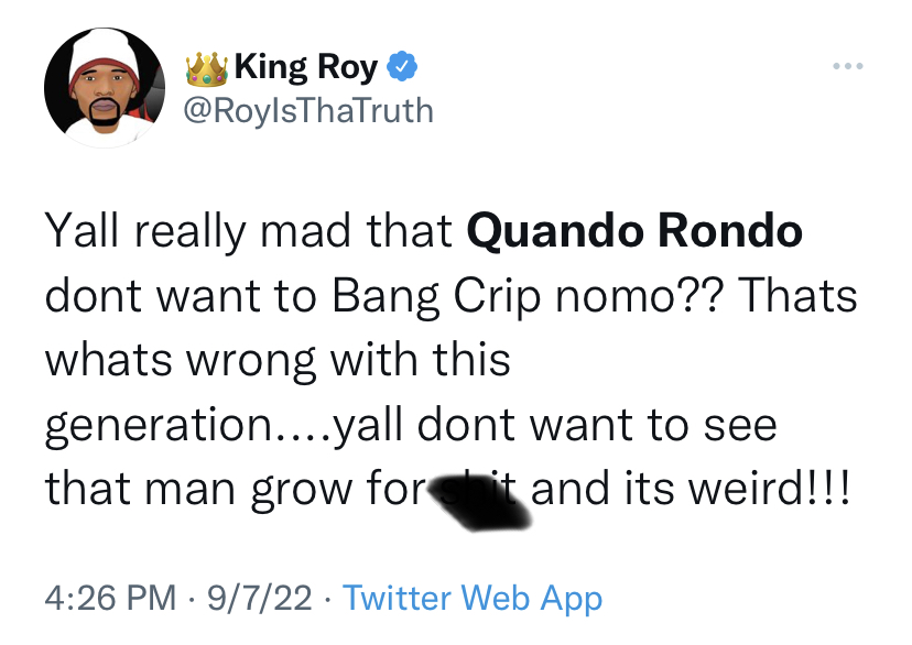 Rapper Quando Rondo Says He's Leaving His Gang After His Close Friend ...