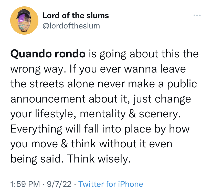 Rapper Quando Rondo Says He's Leaving His Gang After His Close Friend ...