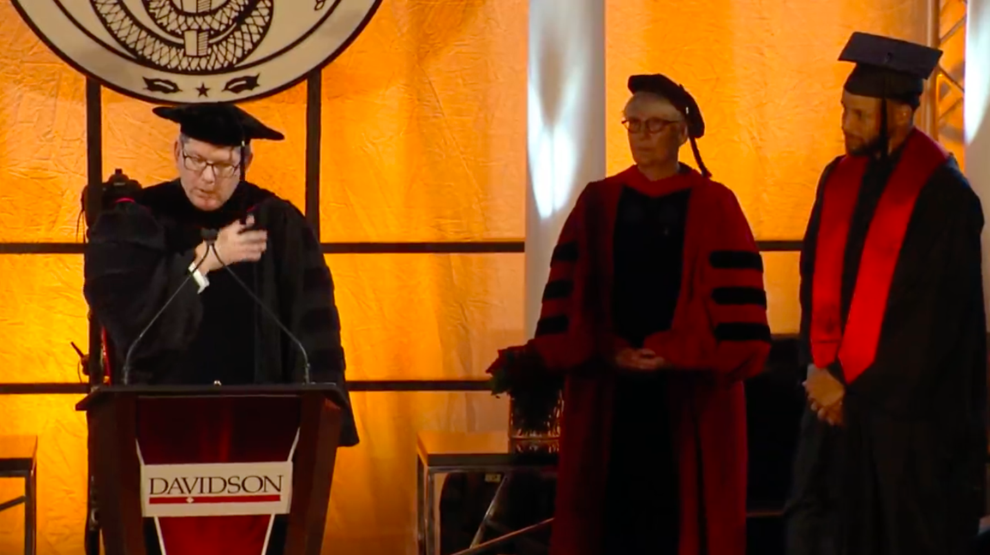 Stephen Curry Graduates From Davidson College In 1-Man Ceremony As The ...