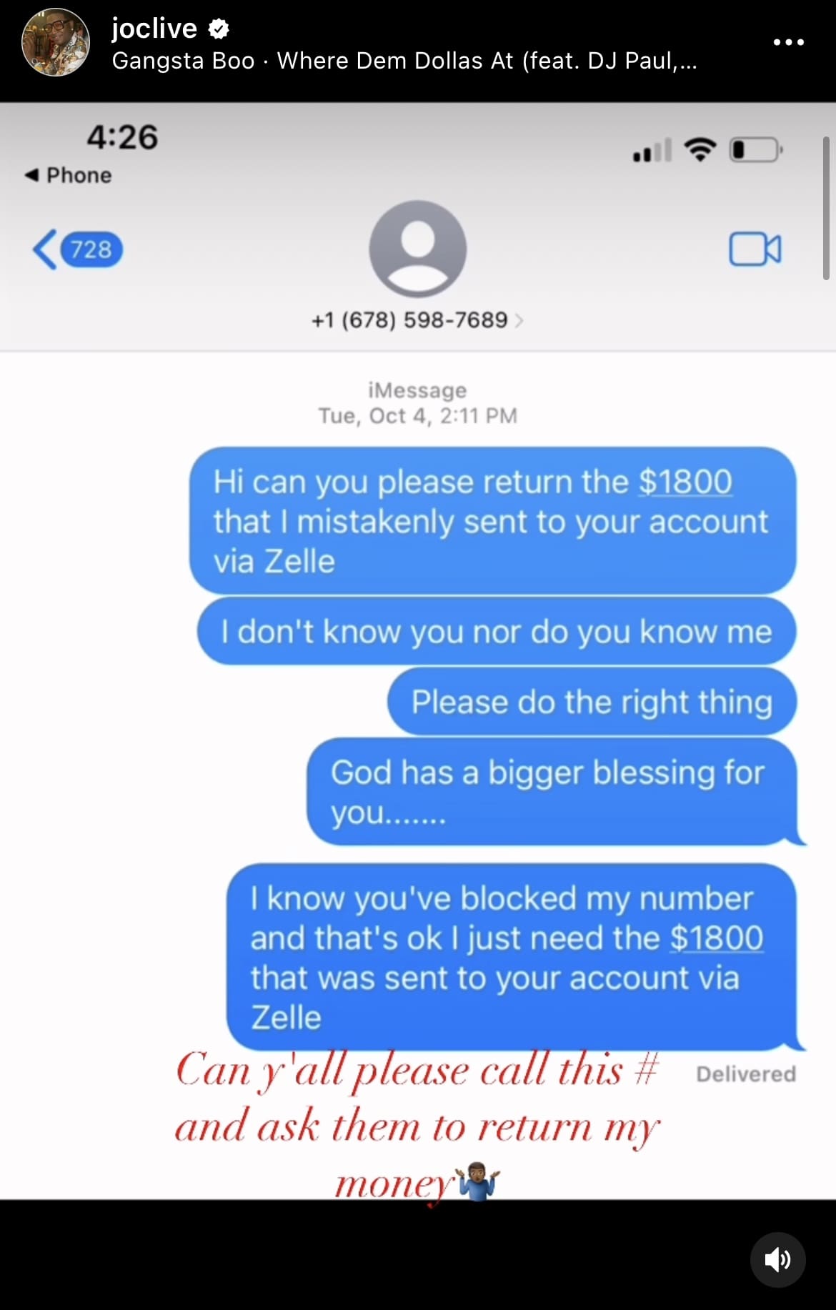 Yung Joc Mistakenly Sends Random Person Nearly $2,000 Via Zelle, Rapper ...