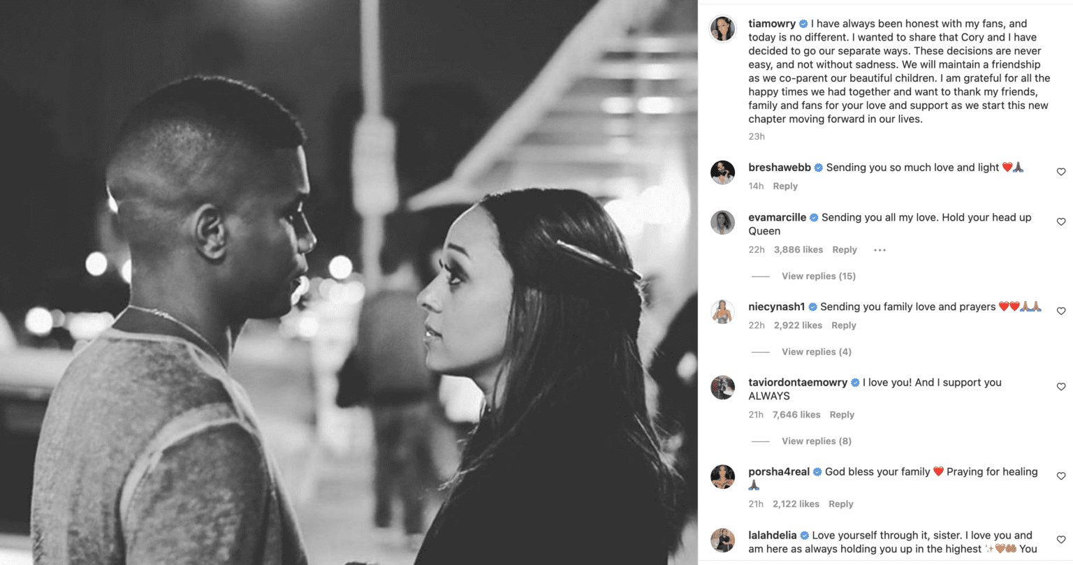 Tia Mowry & Cory Hardrict — Tamera Mowry Addresses Twin Sister's ...
