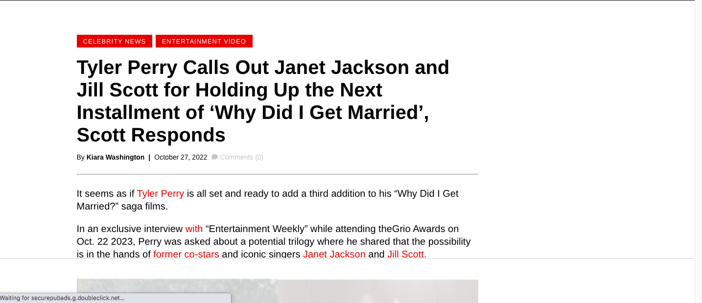 Tyler Perry Slams Publication For Claiming He ‘Called Out’ Jill Scott ...