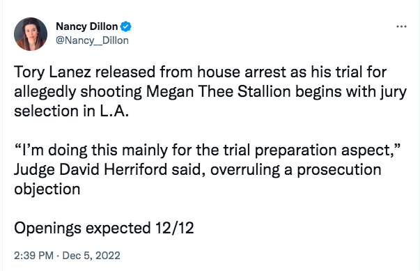 Update: Tory Lanez Released From House Arrest As His Trial For ...