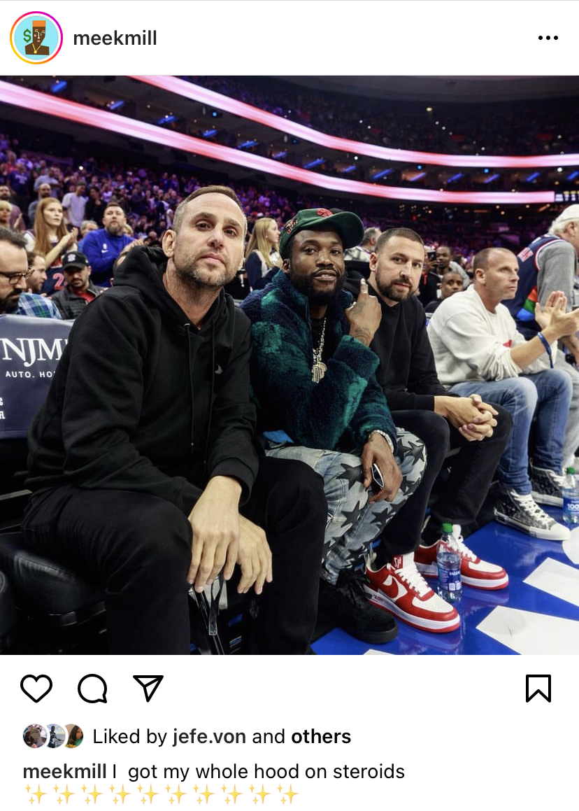 Meek Mill Accidentally Trips Referee During 76ers Game [WATCH ...