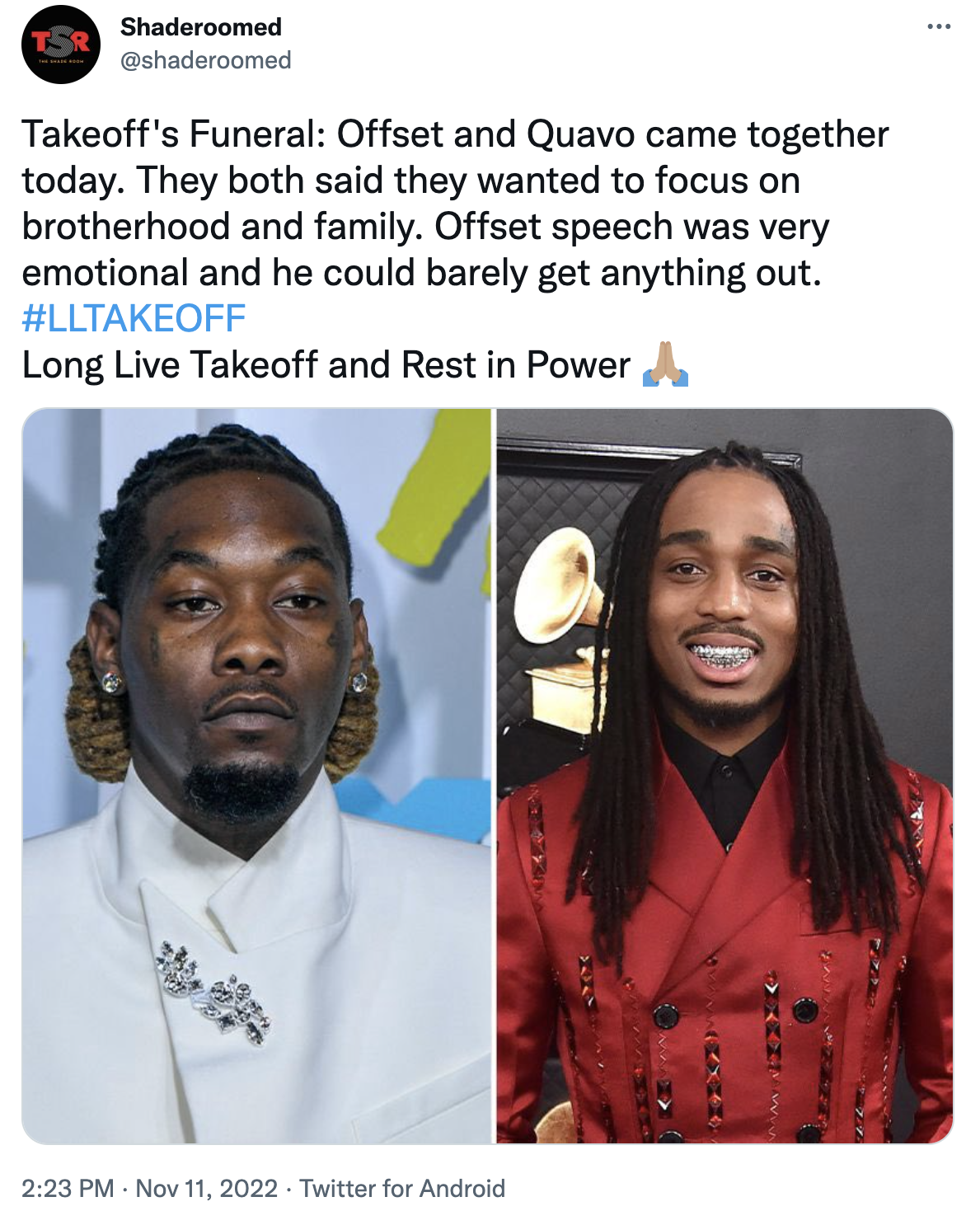 Offset Delays Album Release Following Takeoff's Death