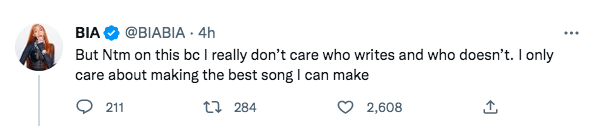 BIA Reacts To Fans Questioning If She Writes Her Own Music Following ...