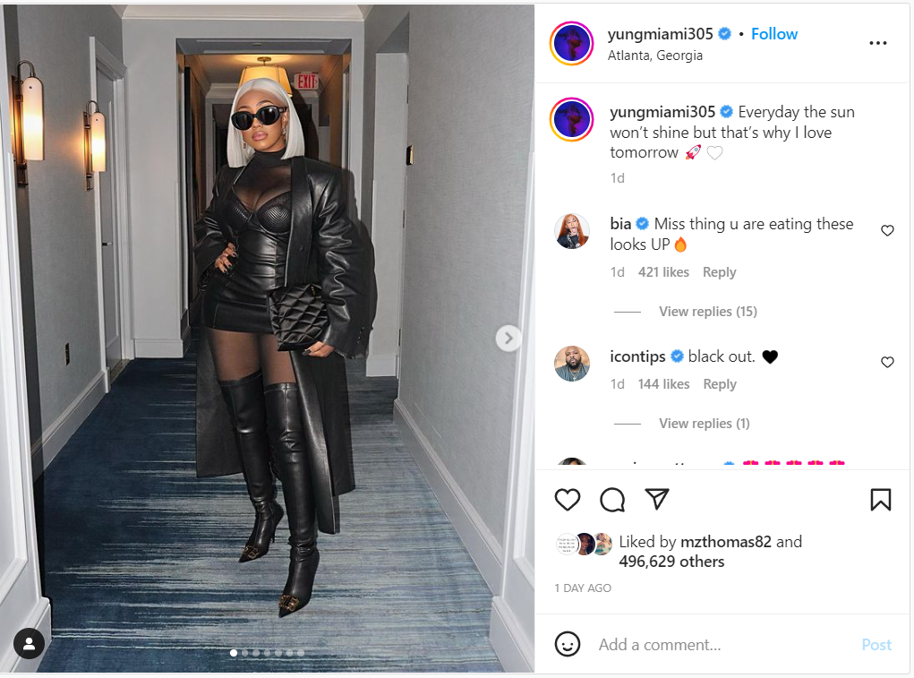 Yung Miami Responds To Backlash Over Funeral Attire, "What I Wear And ...
