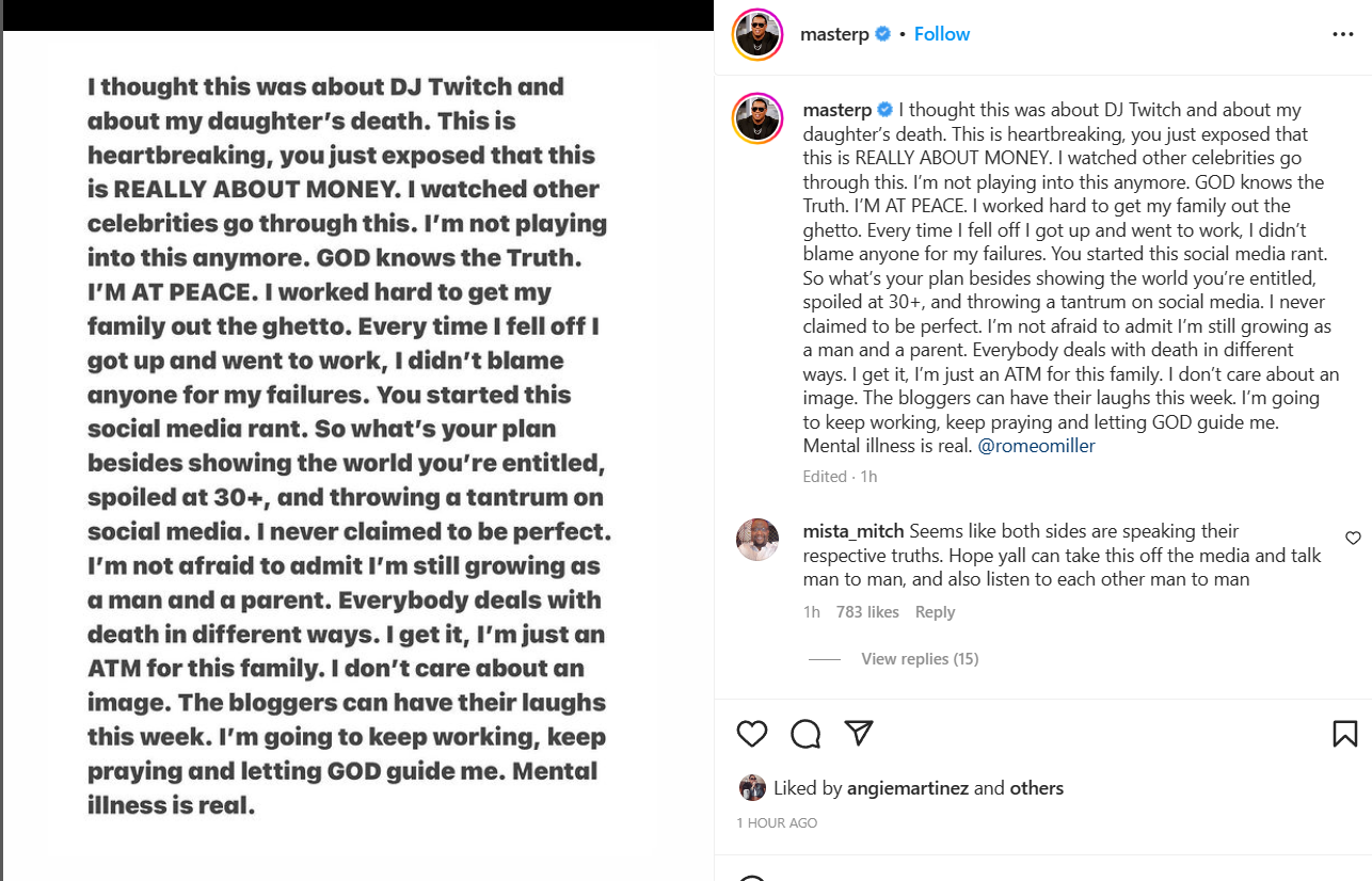 Romeo Miller Continues To Call Out Dad Master P - theJasmineBRAND