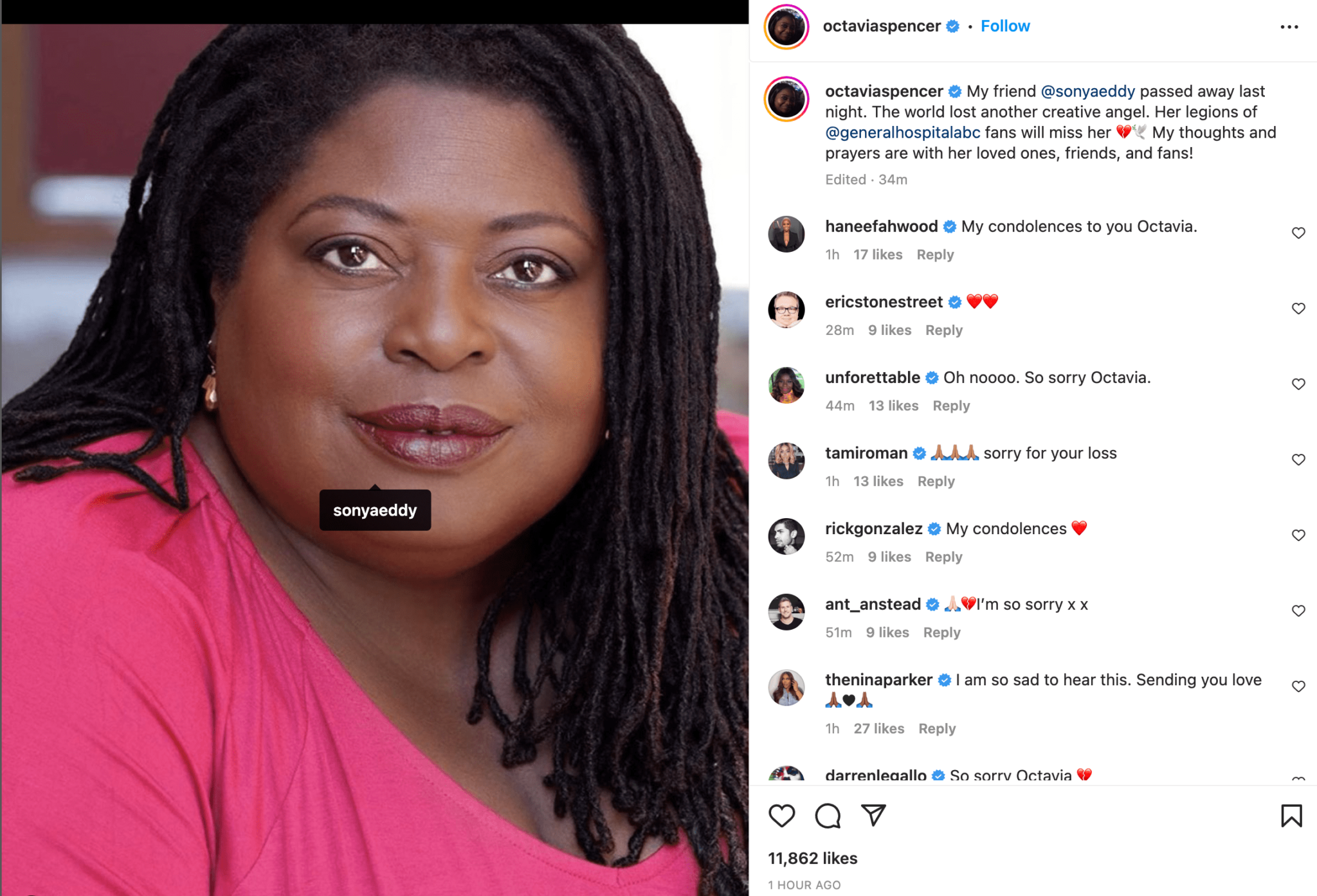 Update: 'General Hospital' Star Sonya Eddy's Cause Of Death Revealed ...